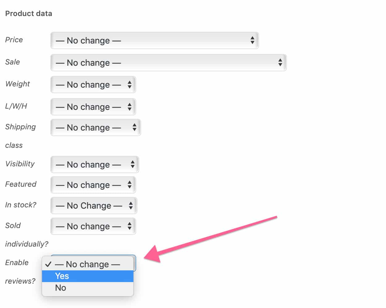 How to bulk enable reviews in WooCommerce | Cinch Web Services How to bulk enable reviews in WooCommerce | Cinch Web Services